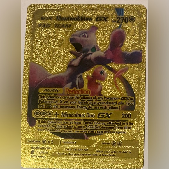 Pokemon | Games | Gold Foil Mewtwo And Mew Gx | Poshmark